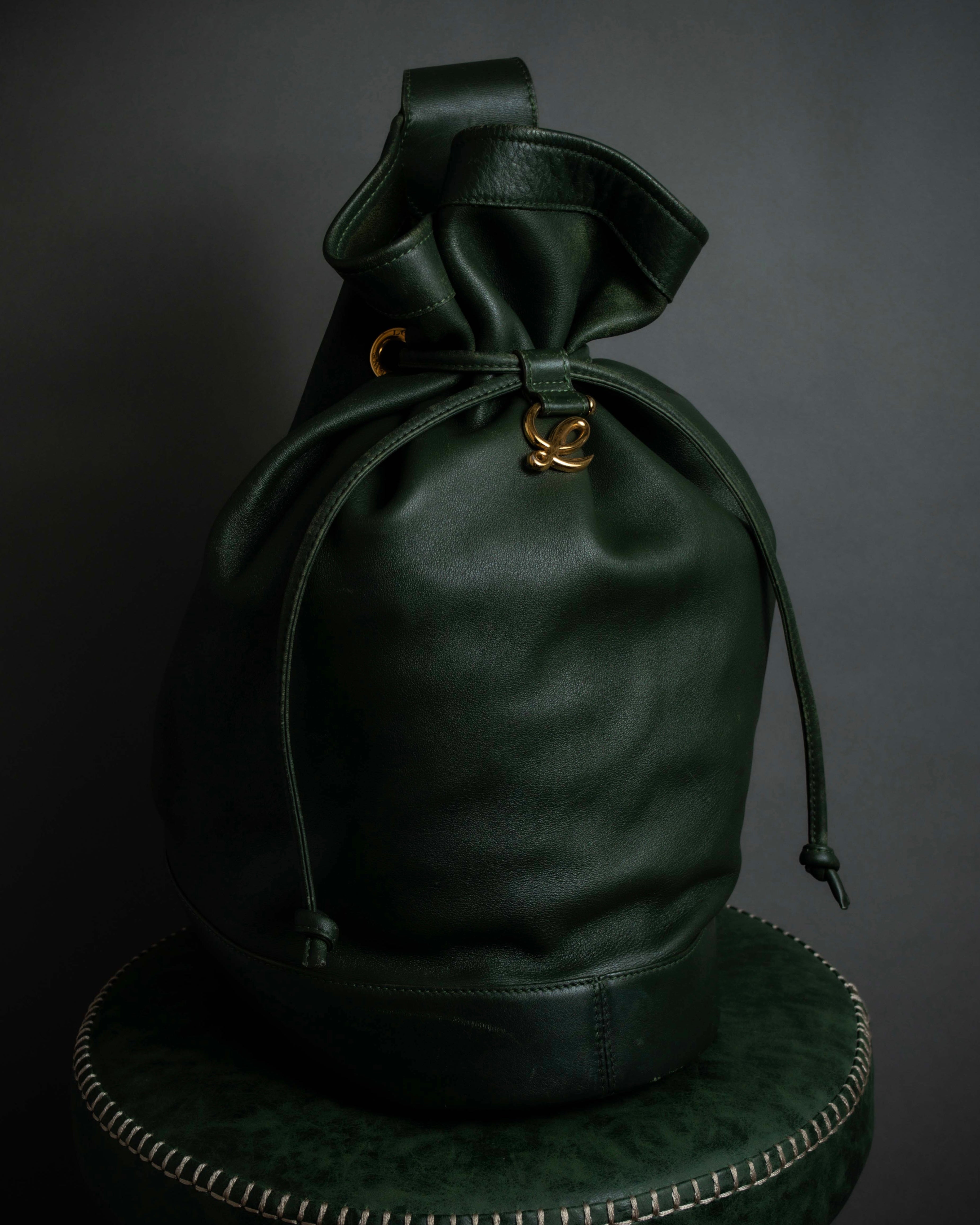 "LOEWE" Anton series drawstringsleather shoulder bag – MOOD